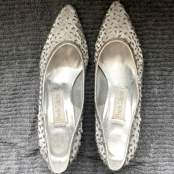 Private Collection | Shoes | Private Collection Mesh Silver Material ...